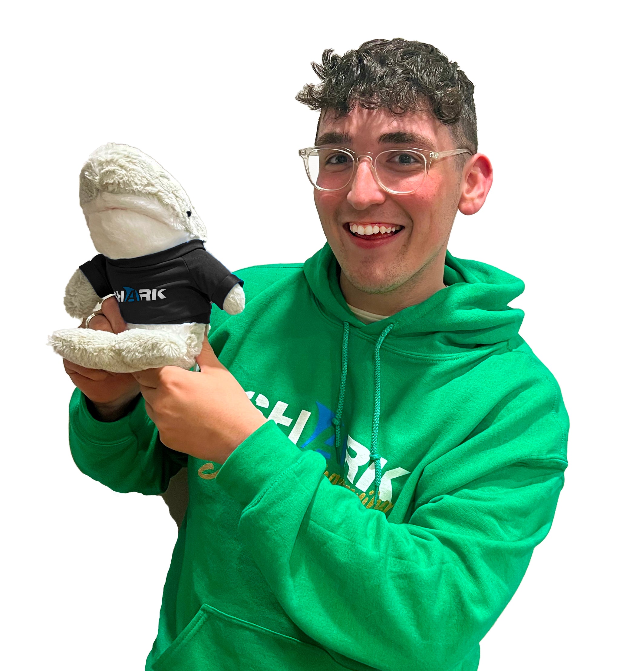 SHARK PLUSHIE - BLACK T-SHIRT – 09SHARKBOY Merch