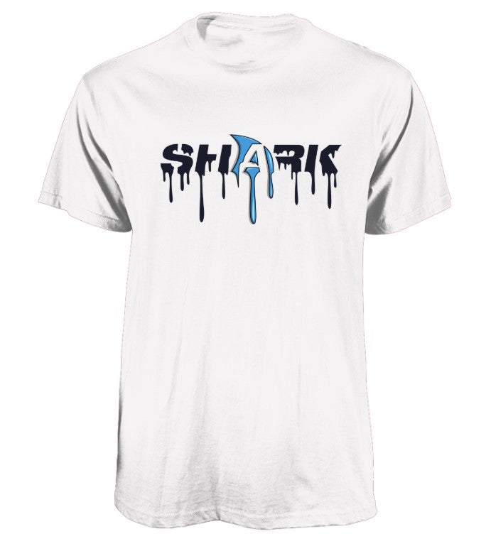 YOUTH WHITE SHARK DRIP LOGO T-SHIRT – 09SHARKBOY Merch