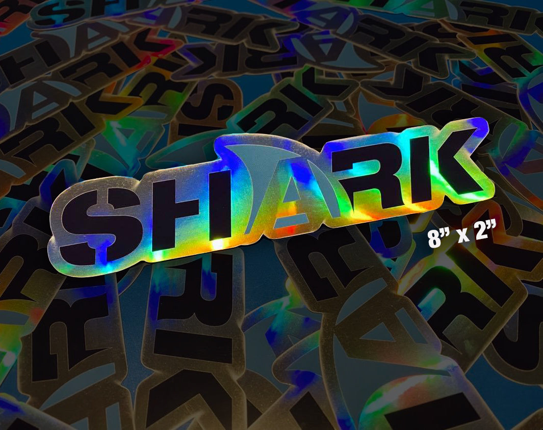 SHARK Holographic Sticker – 09SHARKBOY Merch